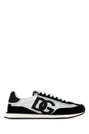 Dolce & Gabbana Two-tone Mesh And Suede Dg Aria Sneakers - Multicolor