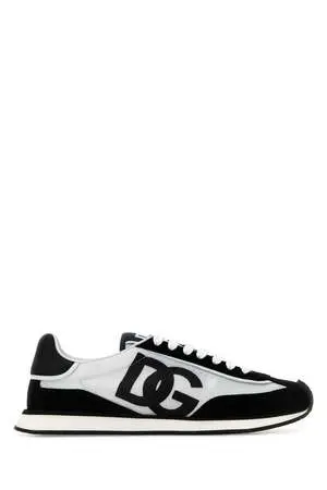 Dolce & Gabbana Two-tone Mesh And Suede Dg Aria Sneakers - Multicolor
