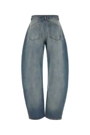 Alaïa Denim Wide-leg Jeans - Blue