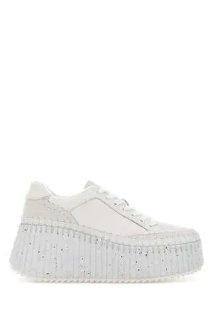 Chloé Leather Nama Sneakers - White