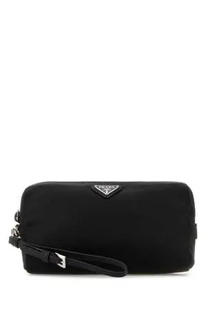 Prada Canvas Beauty Case - Black
