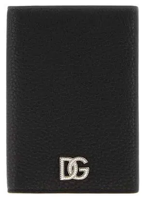 Dolce & Gabbana Leather Passport Holder - Black