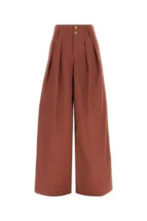 Chloé Cotton Wide-leg Pant - Red