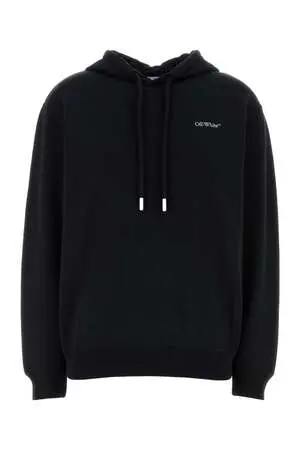 Off-White Cotton Sweatshirt - Black