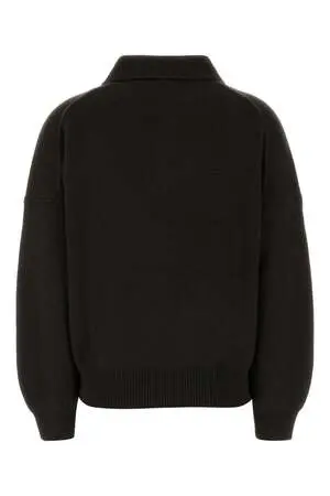 LISA YANG Etta Cashmere Polo Shirt - Brown