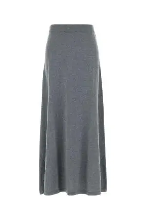 LISA YANG Lisa Yang Women Grey Cotton Blend Adrienne Skirt