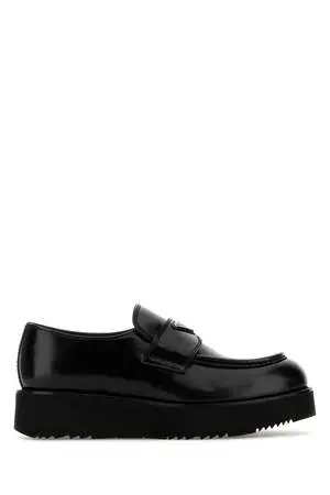Prada Leather Loafers - Black