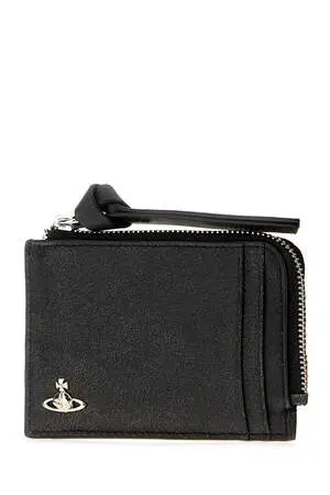 VIVIENNE WESTWOOD Leather Card Holder - Black