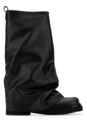 Attico Leather Robin Boots - Black