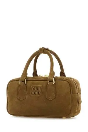 Miu Miu Biscuit Suede Arcadie Handbag
