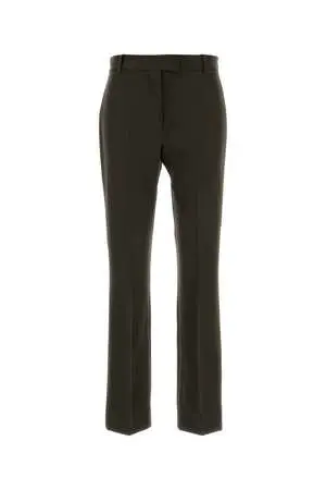 Max Mara S Maxmara Women Mud Stretch Cotton Blend Fatina Pant Brown