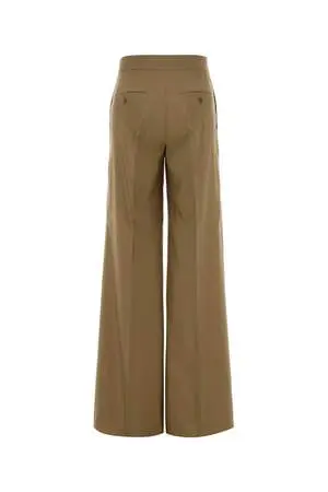 Max Mara Wool Blend Wide-leg Bronte Pant - Brown