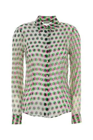 Dries Van Noten Printed Chiffon Cloudy Shirt - Multicolor