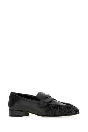 Prada Leather Loafers - Black