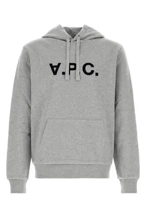 A.p.c. Melange Grey Stretch Cotton Sweatshirt - Gray