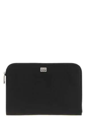 Dolce & Gabbana Leather Sicily Clutch - Black
