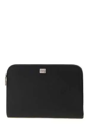 Dolce & Gabbana Leather Sicily Clutch - Black