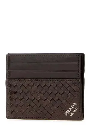 Prada Dark Leather Card Holder