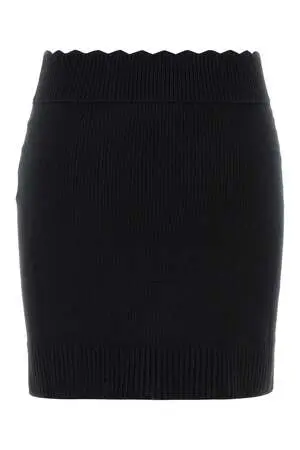 Chloé Wool Blend Mini Skirt - Black