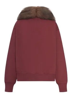Prada Sweatshirt With Removable Fur Collar