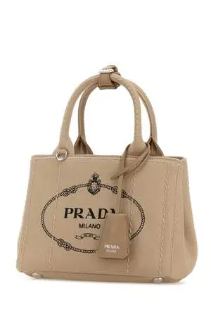 Prada Canvas Mini Handbag - Brown