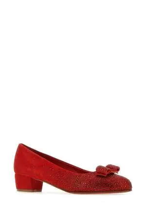 FERRAGAMO Suede Vara Pumps