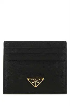 Prada Leather Card Holder - Black