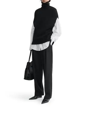 TOTEME Double-knit Wool Vest - Black