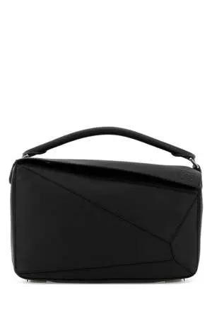 Loewe Leather Large Puzzle Handbag - Black