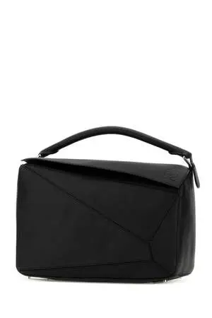 Loewe Leather Large Puzzle Handbag - Black