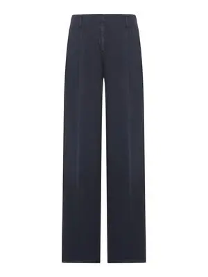 GOLDEN GOOSE Cotton Denim Trousers With Lived-in Treatment - Black