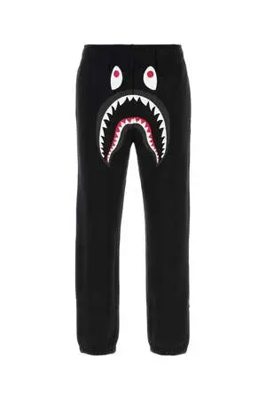 A BATHING APE Cotton Shark Joggers - Black