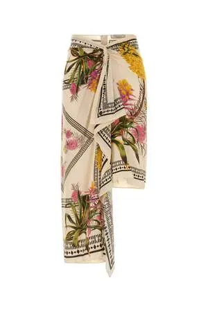 Blumarine Printed Twill Skirt - Multicolor