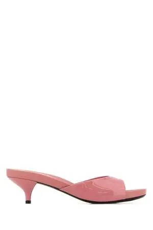 Prada Leather Mules - Pink