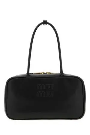 Miu Miu Leather Shoulder Bag - Black