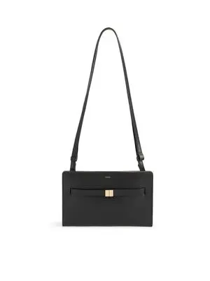 TOTEME Leather Shoulder Bag With Belt - Black