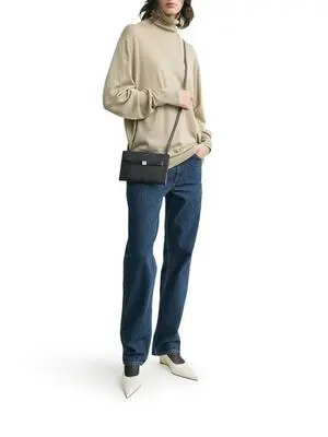 TOTEME Leather Shoulder Bag With Belt