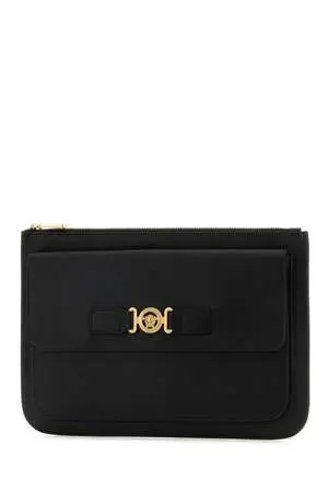 Versace Leather Large Medusa Biggie Clutch