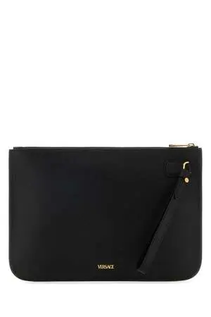Versace Leather Large Medusa Biggie Clutch