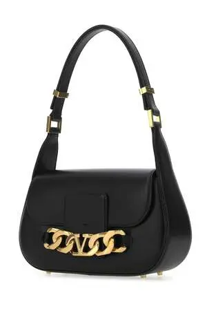 Valentino Garavani Vlogo Chain Shoulder Bag - Black