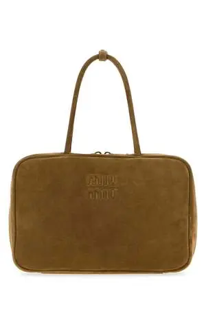 Miu Miu Suede Handbag - Brown
