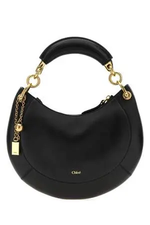 Chloé Leather Banana Handbag - Black