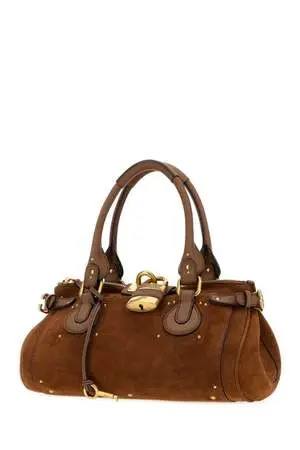 Chloé Suede Paddington Shopping Bag - Brown