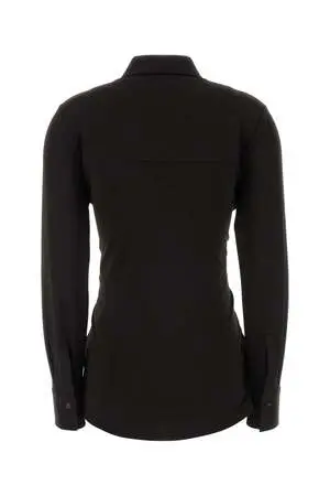 FERRAGAMO Stretch Viscose Shirt - Brown