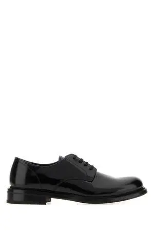 Prada Leather Lace-up Shoes - Black