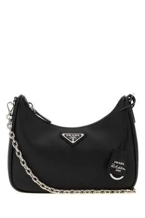 Prada Leather Re-edition 2005 Shoulder Bag - Black