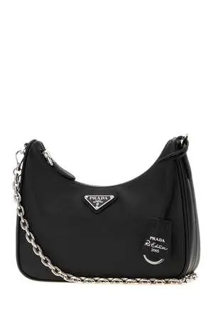 Prada Leather Re-edition 2005 Shoulder Bag - Black