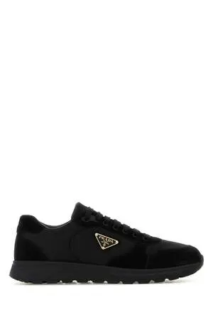 Prada Re-nylon And Suede Prax Sneakers - Black