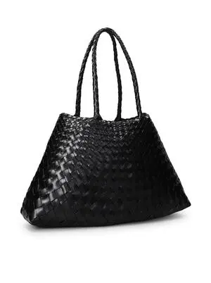Dragon Diffusion Santa Croce Big Bag In Woven Leather