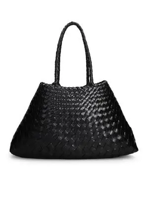 Dragon Diffusion Santa Croce Big Bag In Woven Leather
